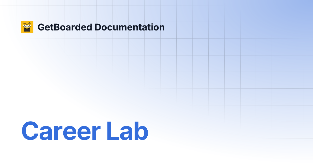 Career Lab | GetBoarded Documentation