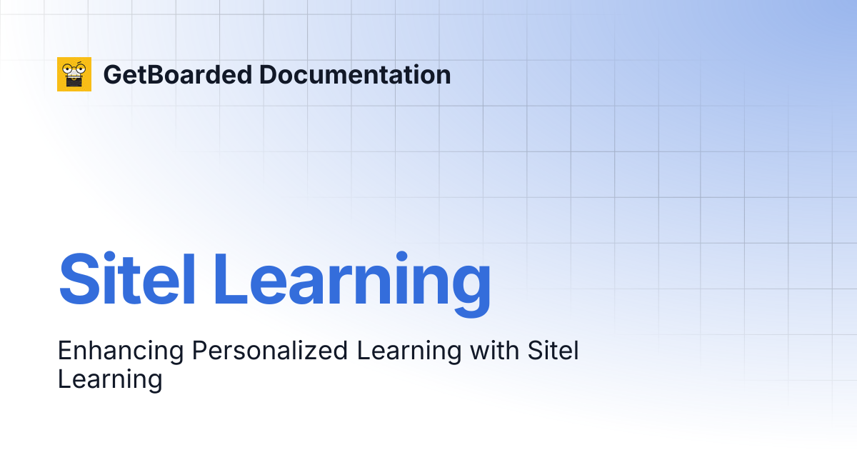 Sitel Learning | GetBoarded Documentation
